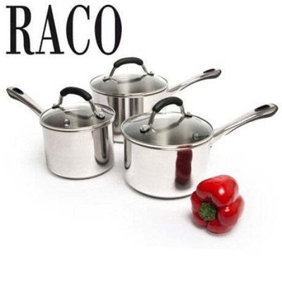 RACO Contemporary 3 Piece Cookware Set Stainless Steel | eBay