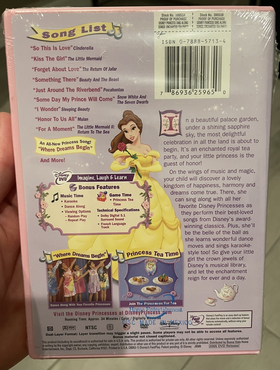 Disney Princess Sing-Along Songs Volume 2: Enchanted Tea Party (DVD ...