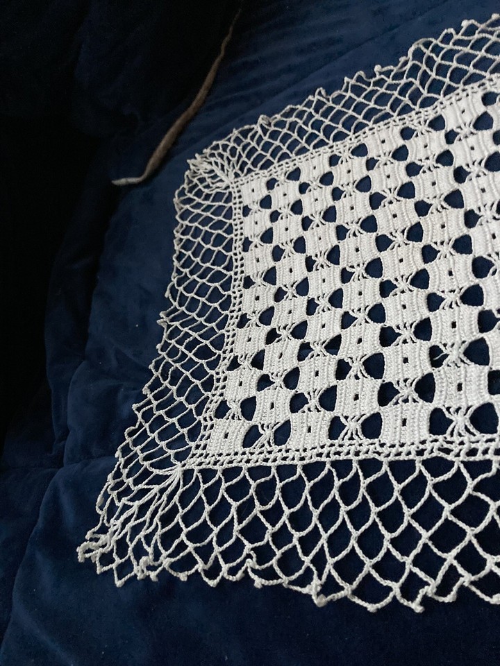 vintage 1950s handmade crocheted table runner 11 inches wide by 22 ...