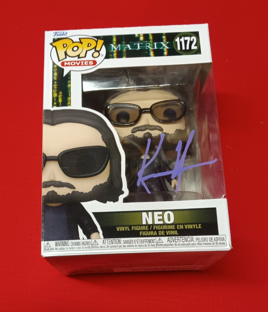 Keanu Reeves Autographed Signed Matrix Movie Neo Funko Pop #1172 Beckett