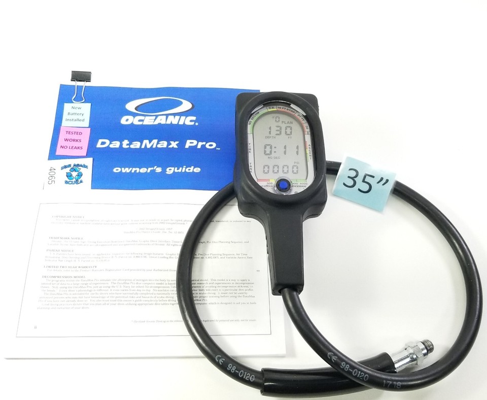 Oceanic Datamax Pro SCUBA Dive Air Integrated Dive Computer New Battery ...