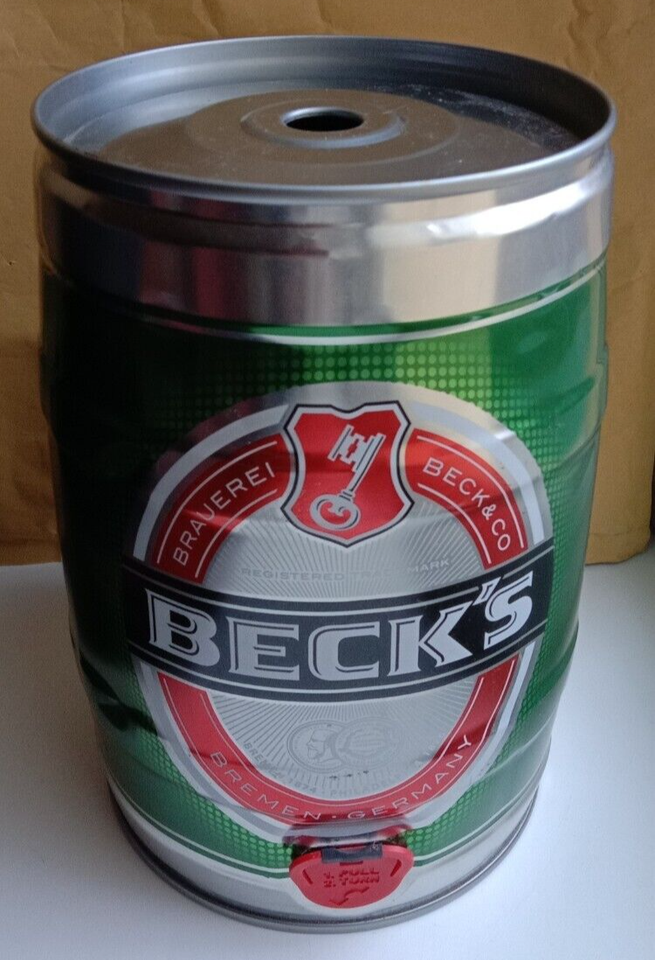 Empty Barrel Beer BECK`S Keg Galon Barrel 5L. Germany 2014 Top Open! | eBay
