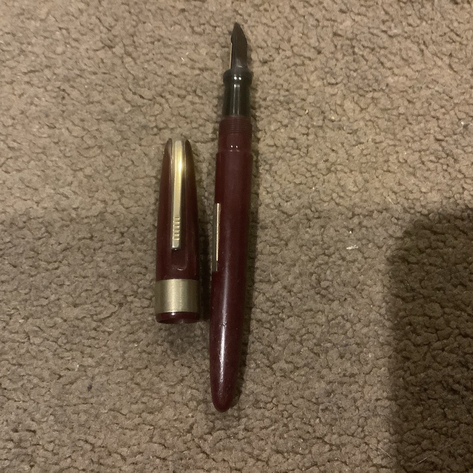 Vintage Maroon fountain Pen Medium Tipped USA | eBay