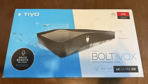 TiVo Bolt Vox 3TB 4K DVR & Streaming Media Player - With Remote And ...