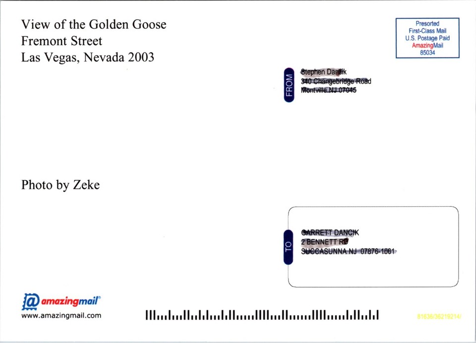 Golden Goose Club Night View Las Vegas Nevada NV Continental 6x4 ...