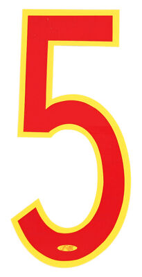Neal Enterprises PROLINE 6" Number Plate Number #5 RED with YELLOW ...