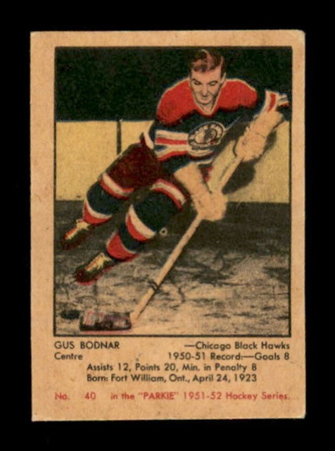 1951-52 Parkhurst - #40 Gus Bodnar (RC) for sale online | eBay