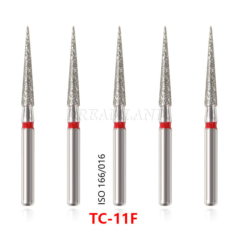 50pc Dental Diamond Burs Burr FG 1.6mm Tip TC-11F for High Speed ...