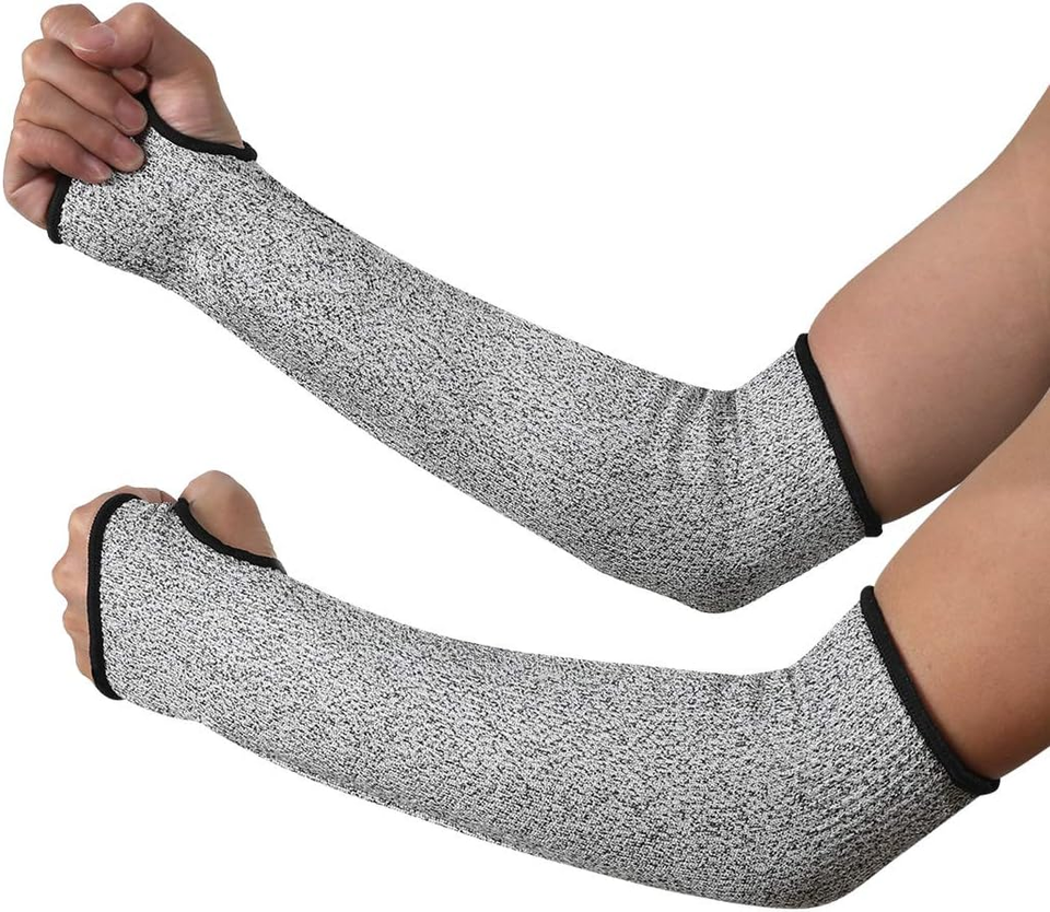 Cut Resistant Sleeves with Thumb Hole, Arm Protection Knit Sleeves ...