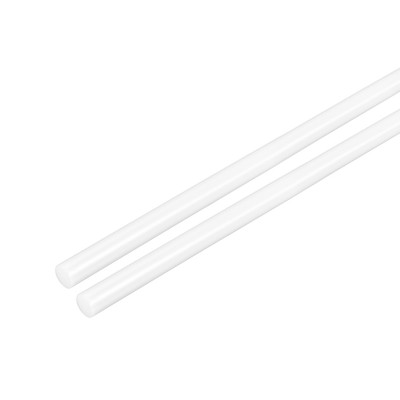 Plastic Round Rod,3mm Dia 50cm White Engineering Plastic Round Bar 2pcs ...