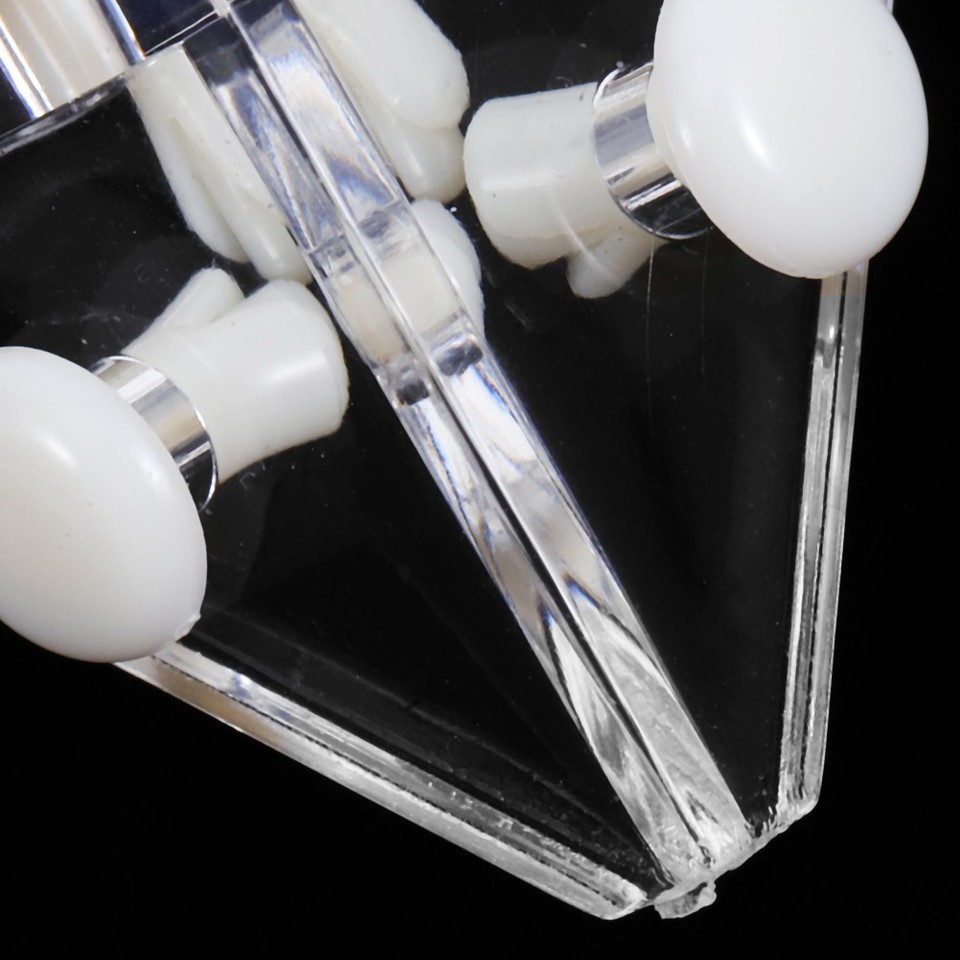 10 Sets Acrylic Clear Right Angle Corner Brackets For Display Boxes L ...