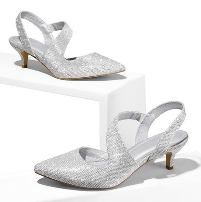 mysoft Women's Dress Shoes Low Heels 2 inch Kitten Pumps Slingback ...