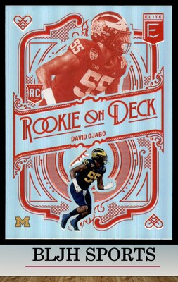 2022 Donruss Elite #RD-20 David Ojabo Michigan Wolverines Rookie on ...