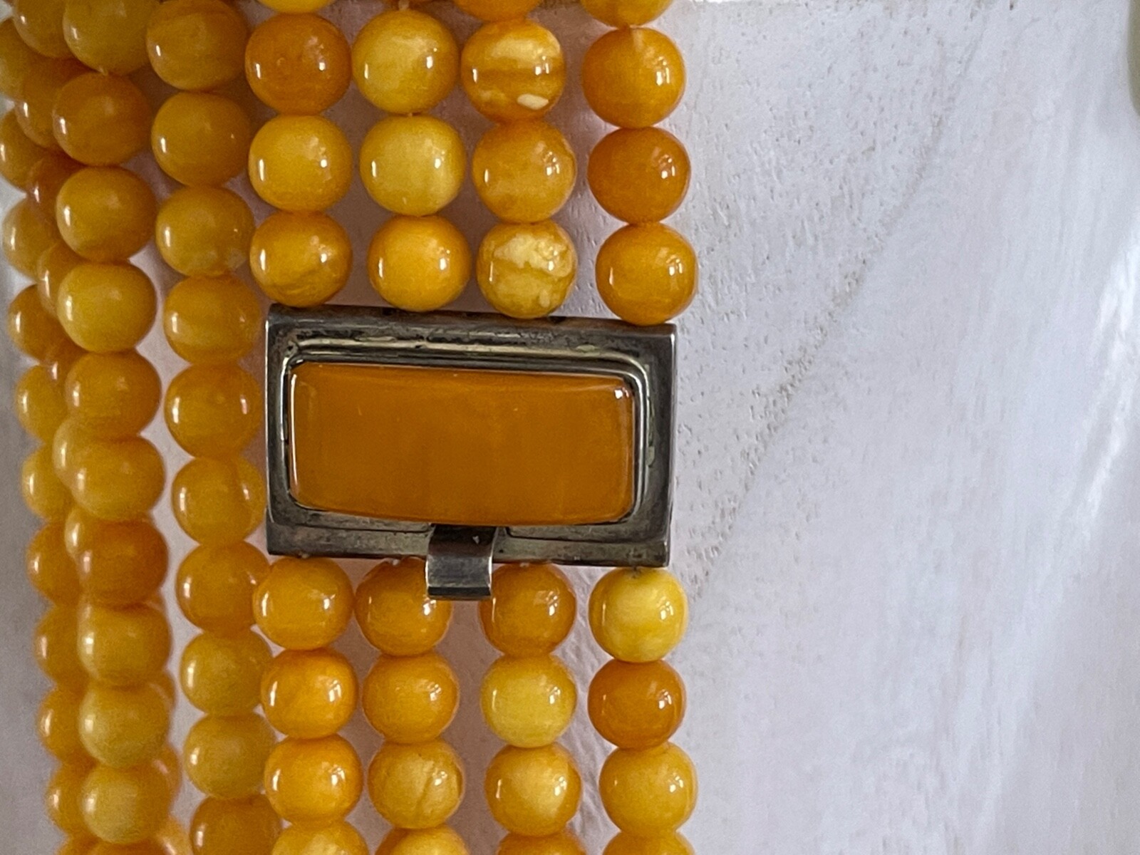 Vintage Impressive Authentic 4-Strand Natural Amber Beads Necklace 57 ...