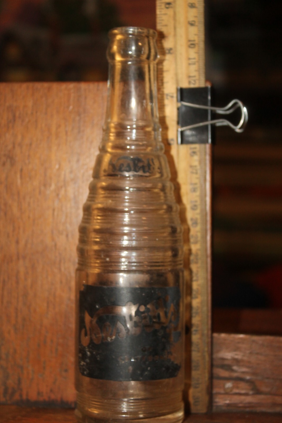 Vintage ACL Glass Bottle applied Color Label 7 Ounce Nesbitt's of ...