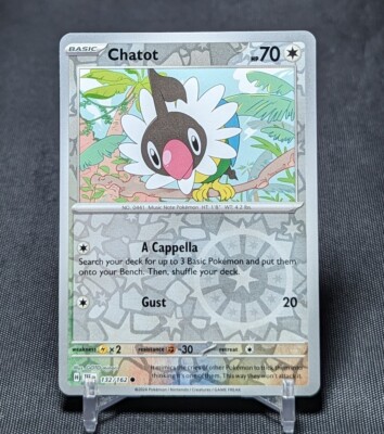 Chatot Common Reverse Holo Colorless Temporal Forces Pokemon TCG Card ...