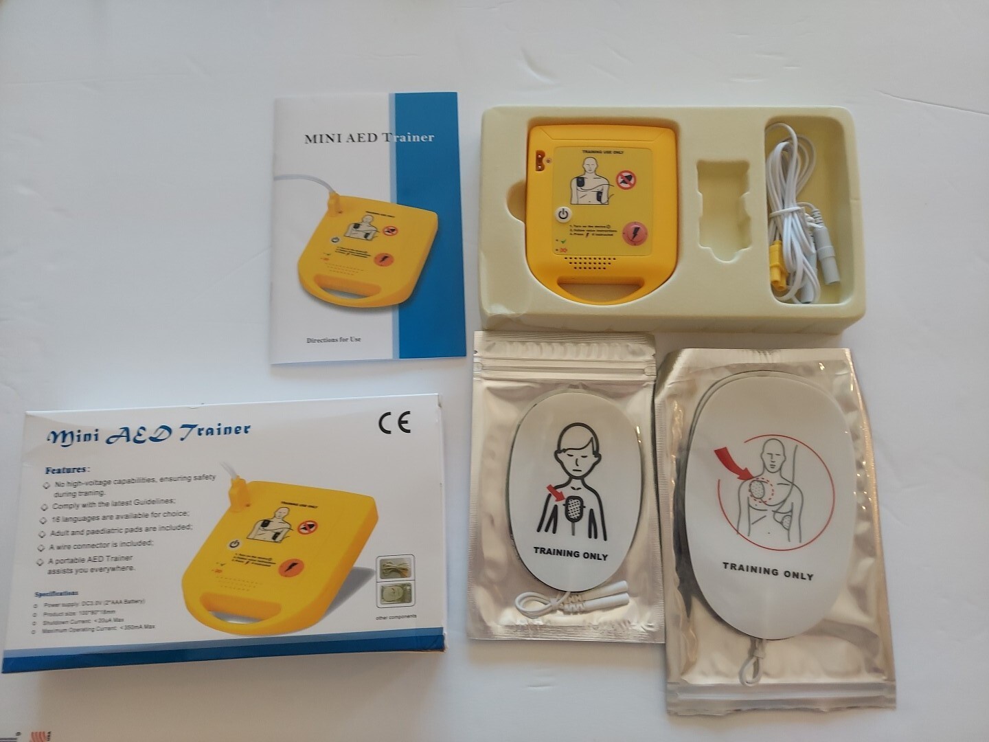 Mini AED Trainer, XFT Portable AED Training Kit Essentials AED Training ...