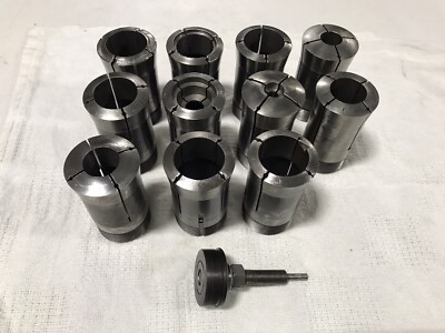 3J Emergency Collet Lot 11pc & Stop Hardinge Lyndex Set Lathe Chuck ...