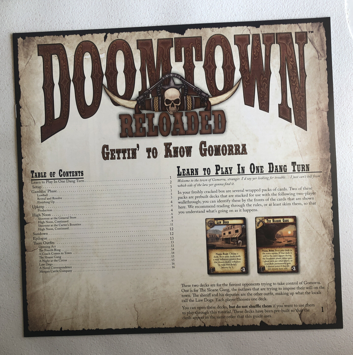 Doomtown Reloaded - The Board Game - AEG Games - Complete - Open ...