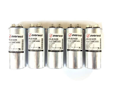45+5 uf / MFD 370 VAC VOLTS ROUND DUAL RUN CAPACITOR, 50/60Hz 5 PCS. | eBay
