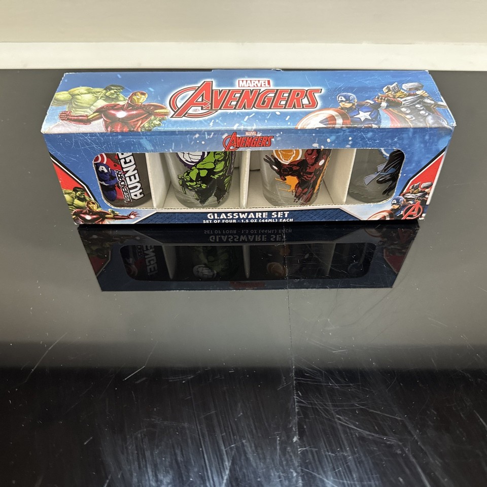 Marvel Avengers Glassware Set Shot Glasses 1.5 oz - Set of 4 - New In ...