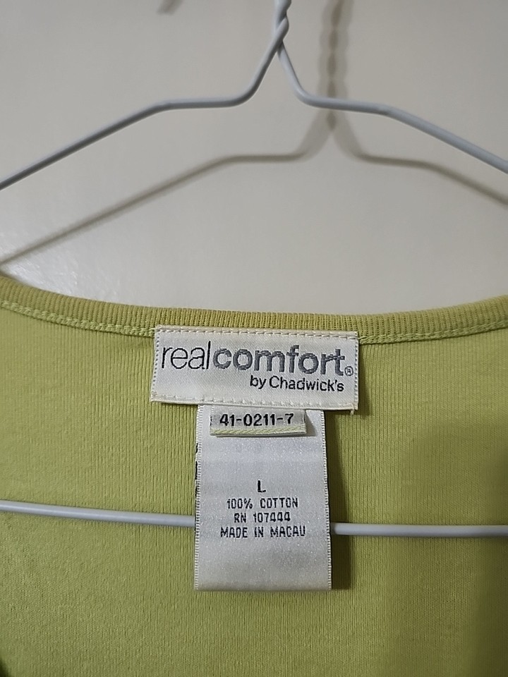 * Chadwick’s REAL COMFORT Green Embroidered Pistachio Skirt & Pants ...