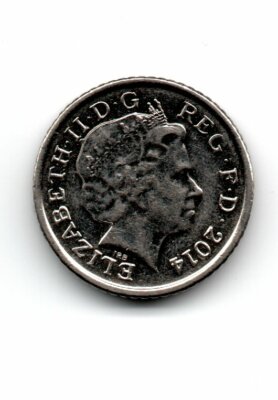 GB 2014 5P FIVE PENCE coin Queen Elizabeth II Royal Mint GOOD ...
