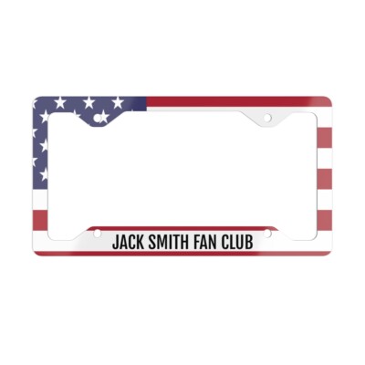 Jack Smith Fan Club License Plate Frame Funny Anti Trump License Plate ...