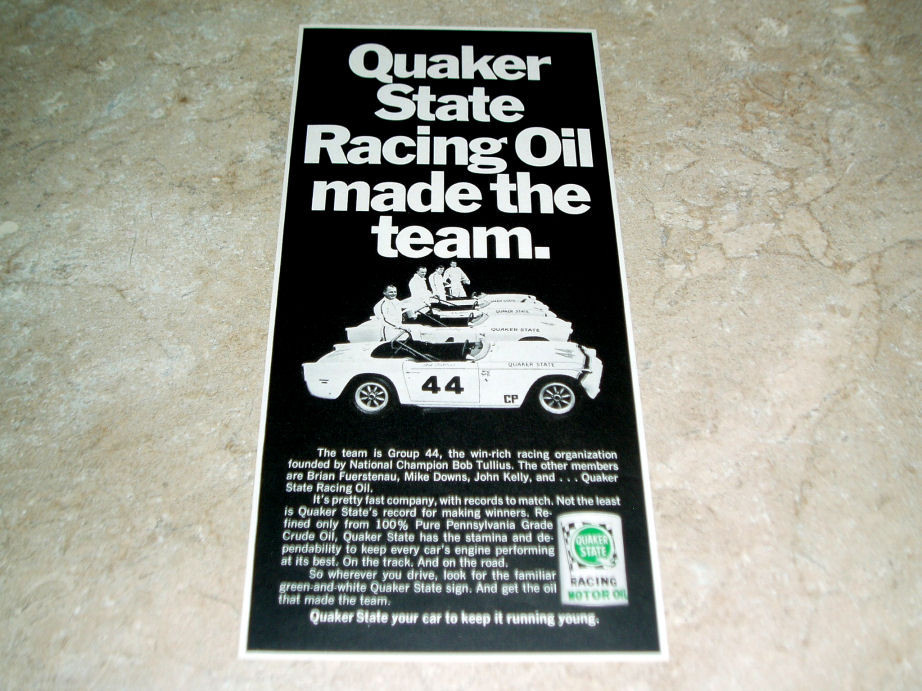 1968 TRIUMPH TR250/TR4A/SPITFIRE ORIGINAL AD-Group 44 racing/emblem ...