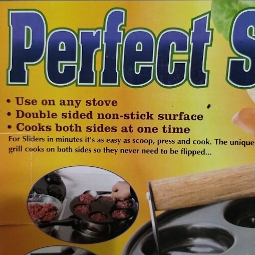 Hamburger Frying Pan SLIDER MAKER 6 BURGERS Press DOUBLE SIDE Cooking ...