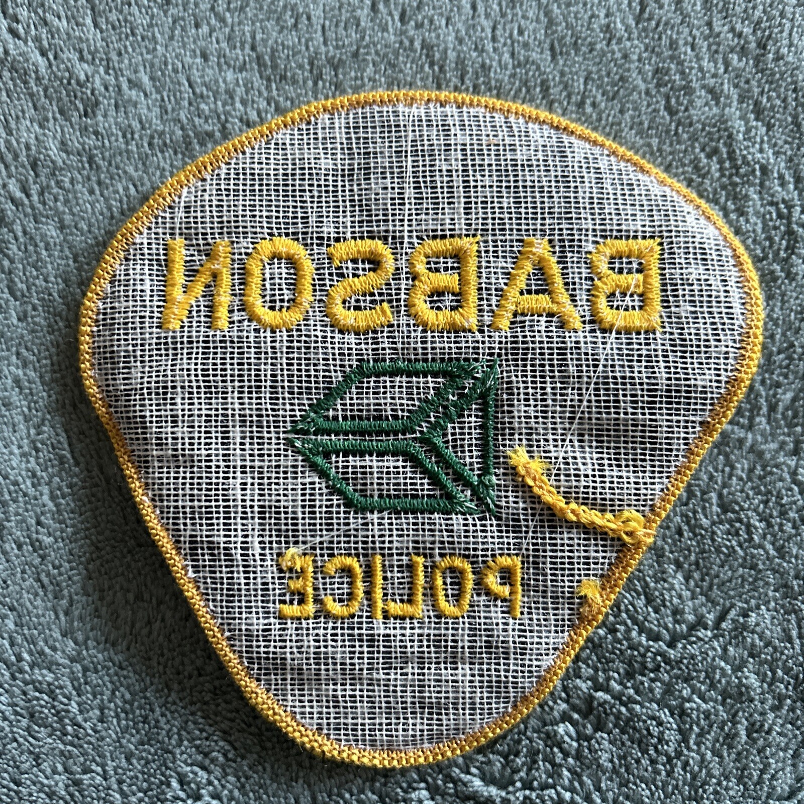 BABSON MASSACHUSETTS MA Sheriff Police Patch CITY LOGO VINTAGE OLD MESH ...