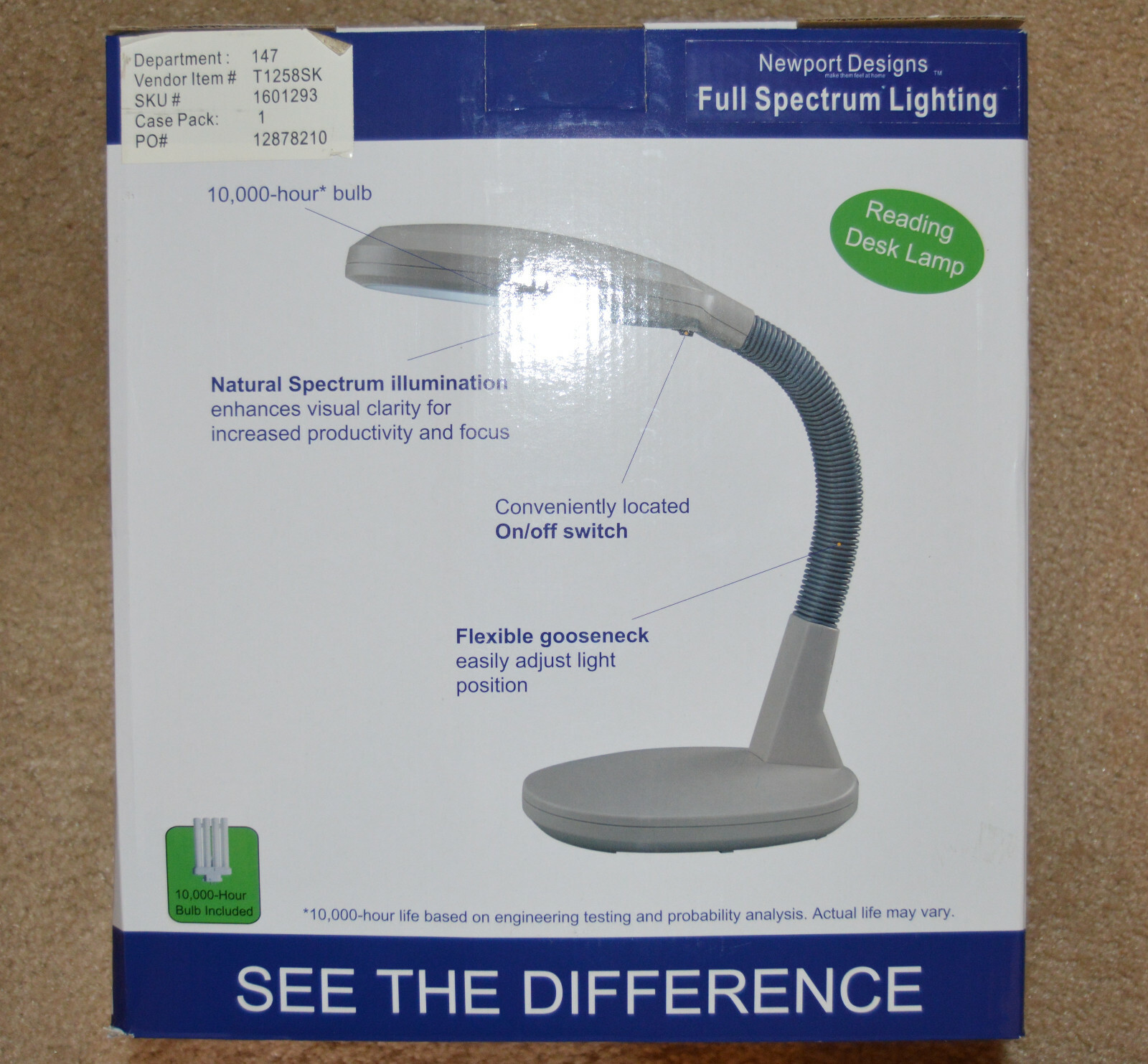 Newport Designs Full spectrum lighting desk lamp | eBay