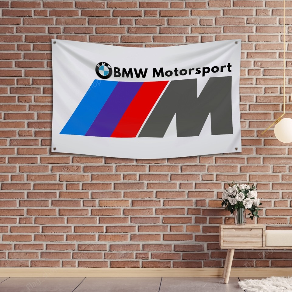 BMW Flag 3x5ft M Power Motorsport Banner Garage Shop Man Cave Wall ...
