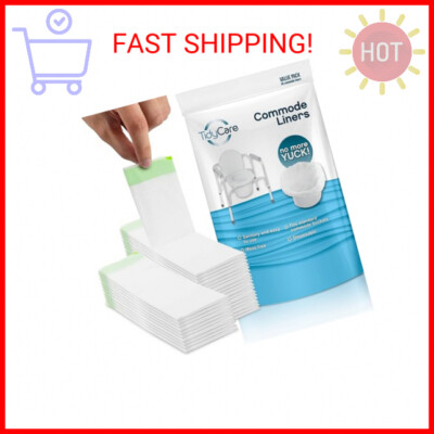 TidyCare Bedside Commode Liners for Portable Toilet Chair Bucket and ...
