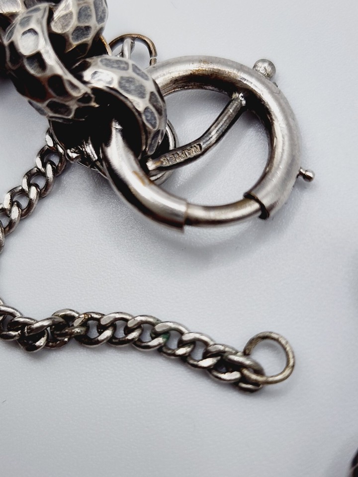 VERY CHUNKY Vintage SIGNED Napier ASIAN THEMED Fob CHARM BRACELET ...