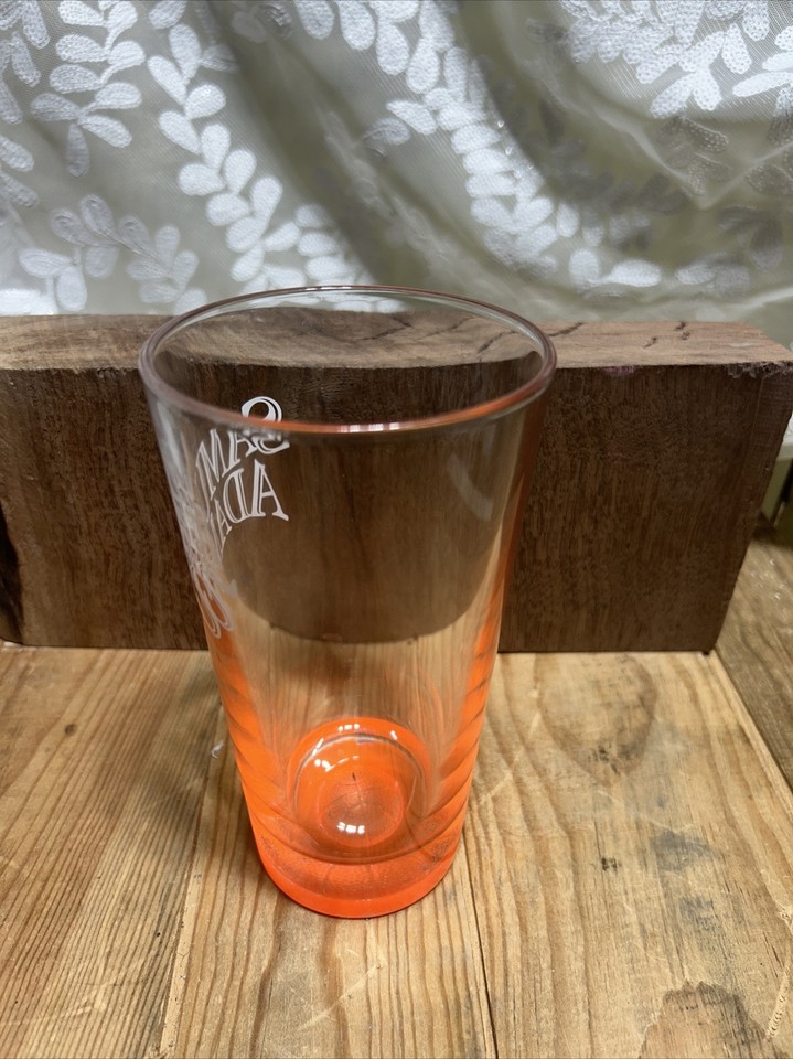 Samuel Sam Adams Beer Glass Basketball 3D Bottom Neon Orange 16 oz Pint ...