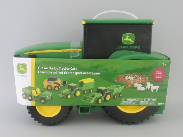 John Deere Tractor Carry Case Value Set Vehicles Animals Fencing ...