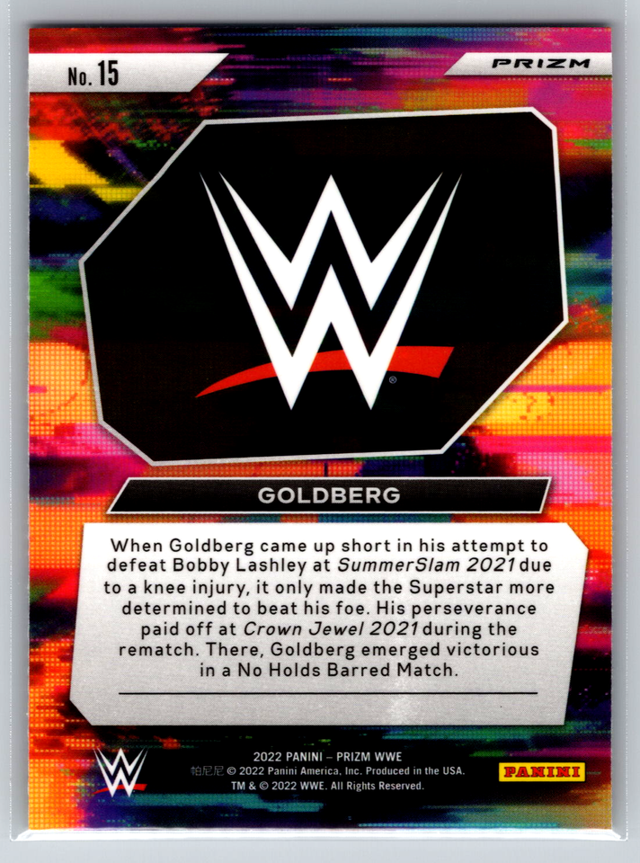 Goldberg 2022 Panini Prizm WWE Next Level Green Prizm #15 | eBay