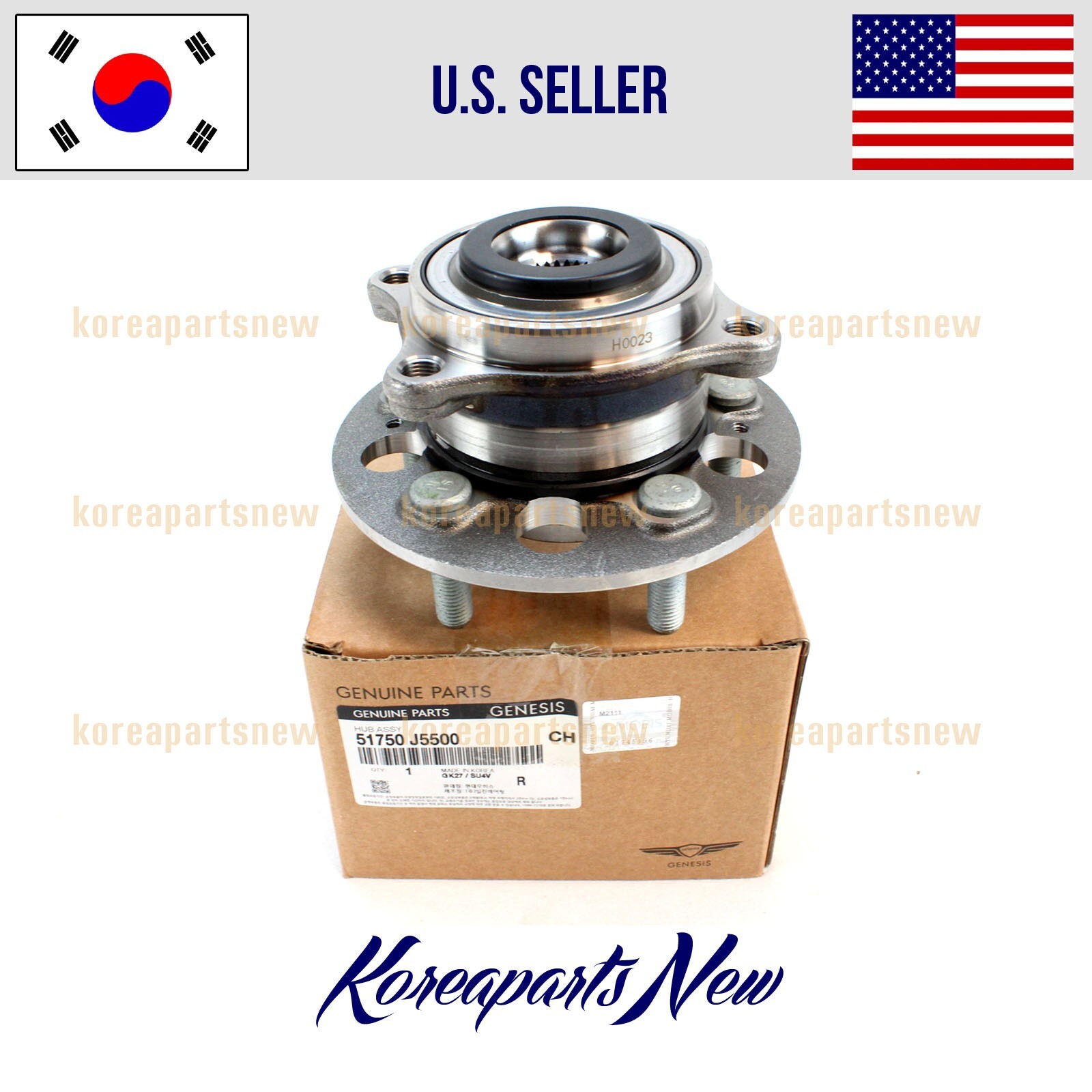 FRONT Wheel Hub & Bearing 51750J5500 ⭐GENUINE⭐ AWD Genesis G70 Stinger ...