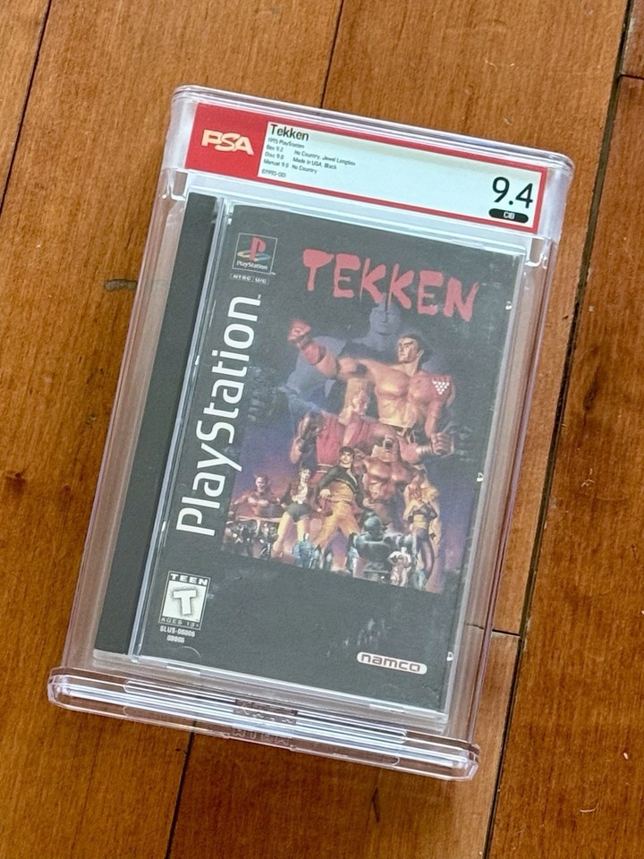 Tekken PlayStation 1 Ps1 Black Label First Print Long Box 9.4 CIB PSA ...