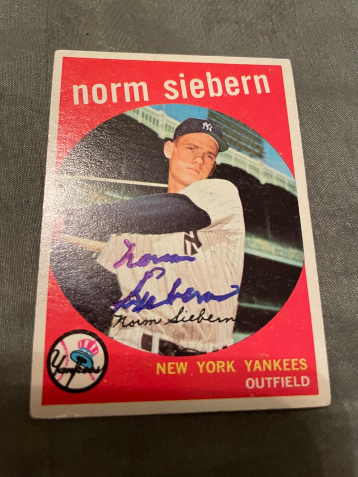NORM SIEBERN autographed 1959 TOPPS KANSAS CITY ATHLETICS Auto | eBay