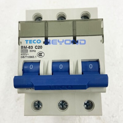 1PC NEW FOR TECO circuit breaker BM-63 C20 3P MX AC/DC110-440V | eBay