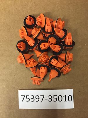 30: Orange Wheel Flare Moulding Nylon Clips w/ Sealer For Toyota 75397 ...