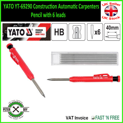 Construction Automatic Carpenters Pencil With 6 Leads YATO YT-69290 ...