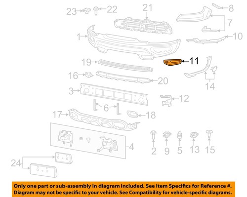 CHRYSLER OEM 2019 1500 Front Bumper Bumper Components-Fog Lamp Bezel ...