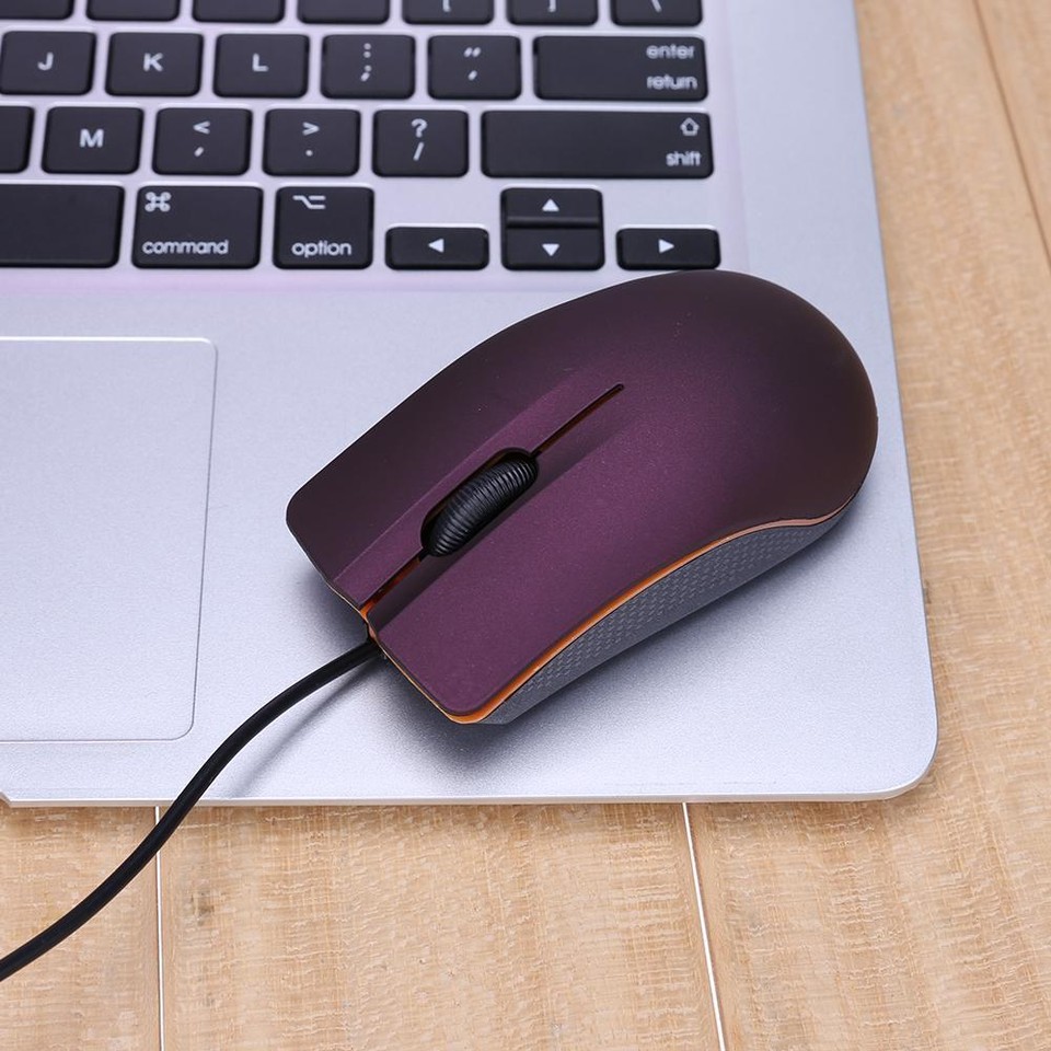 5# USB 3D Wired Optical Mini Mouse Mice For PC Laptop Computers purple ...