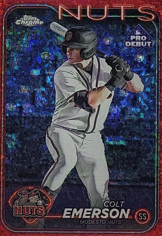 2024 Topps Pro Debut - Chrome Colt Emerson #PDC-168 Red Mini-Diamond ...