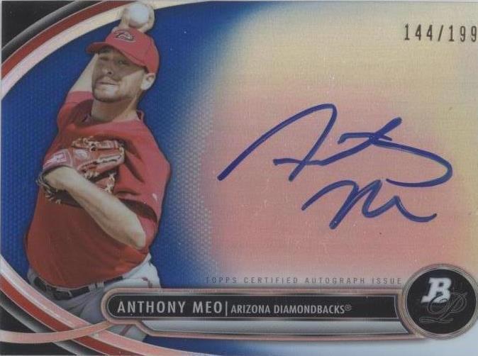 2013 Bowman Platinum - Autographed Prospects Anthony Meo #BPAP-AM Blue ...
