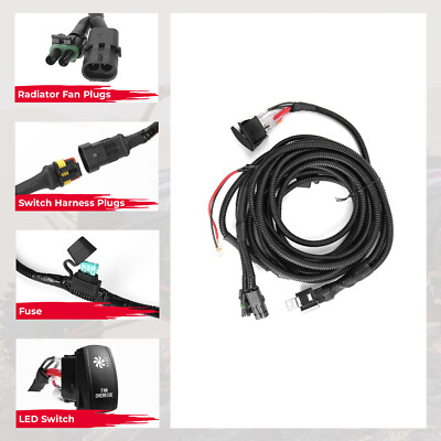 Fan Override Over Ride Rocker Switch kit for UTV Can Am Polaris RZR XP ...