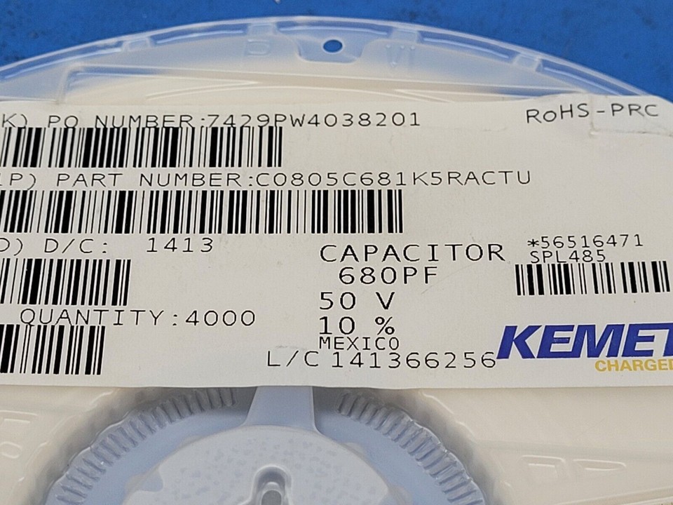 (250PCS) C0805C681K5RACTU Cap Ceramic 680pF 50V X7R 10% Pad SMD 0805 | eBay